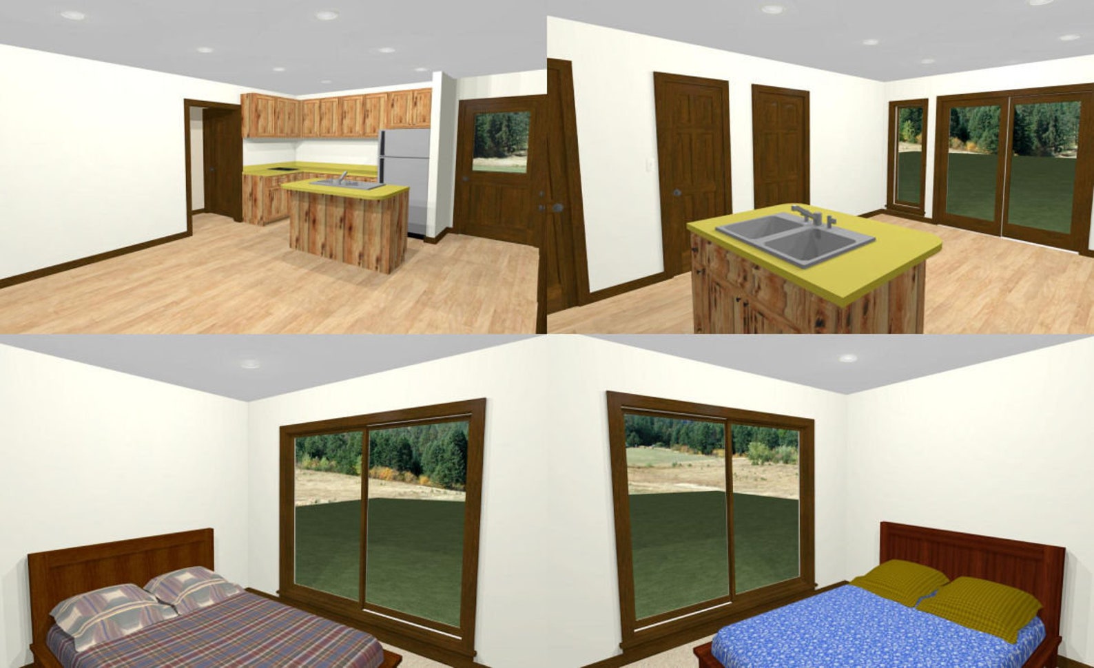 36x20 House 2-bedroom 2-bath 720 Sq Ft PDF Floor Plan - Etsy