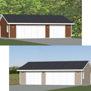 36x28 3-car Garages -- 1,008 Sq Ft -- 8ft Walls -- PDF Floor Plan ...