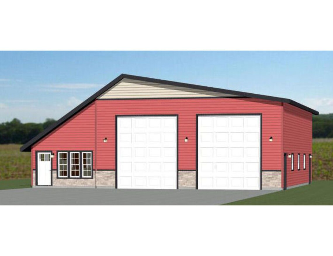 50x48 2 RV Garage -- 1 Br 1 Ba -- PDF Floor Plan -- 2,374 Sq Ft ...