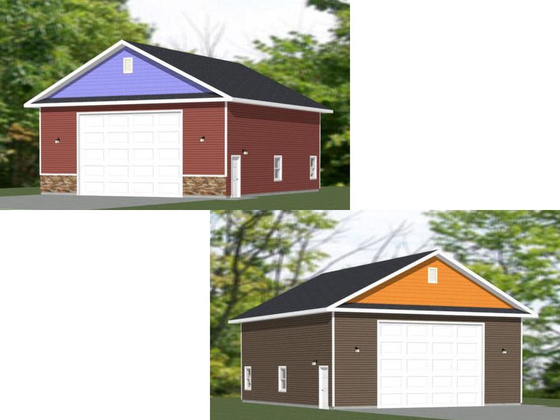 36x42 RV Garages -- 1,512 Sq Ft -- PDF Floor Plan -- Instant Download ...