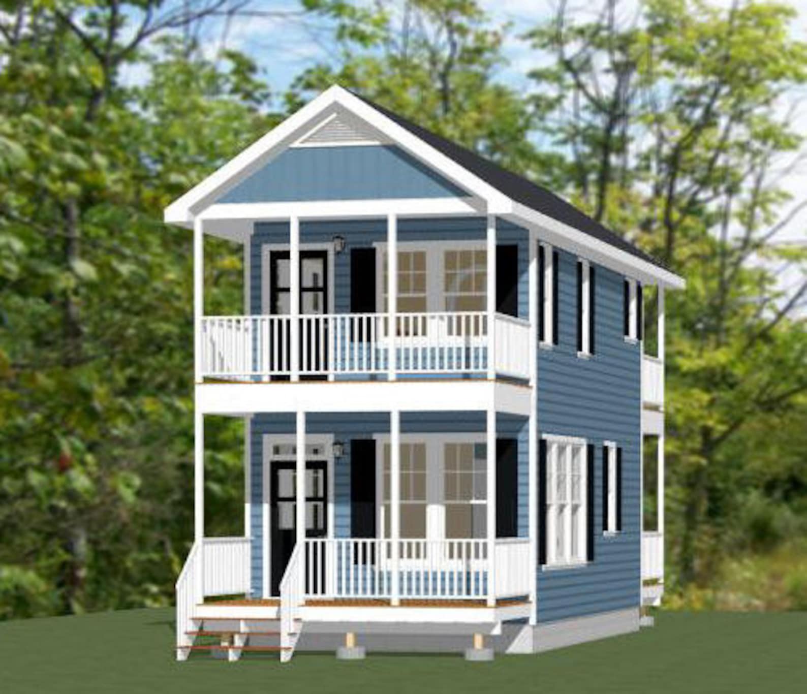 14x28 House -- 1-bedroom 1.5-bath -- 749 Sq Ft -- PDF Floor Plan ...