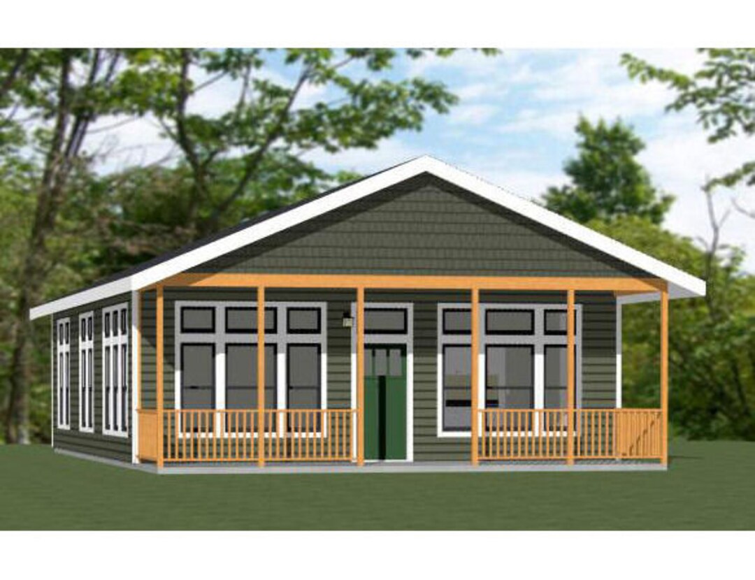 28x40 House -- 2-bedroom 2-bath -- 1,120 Sq Ft -- PDF Floor Plan ...
