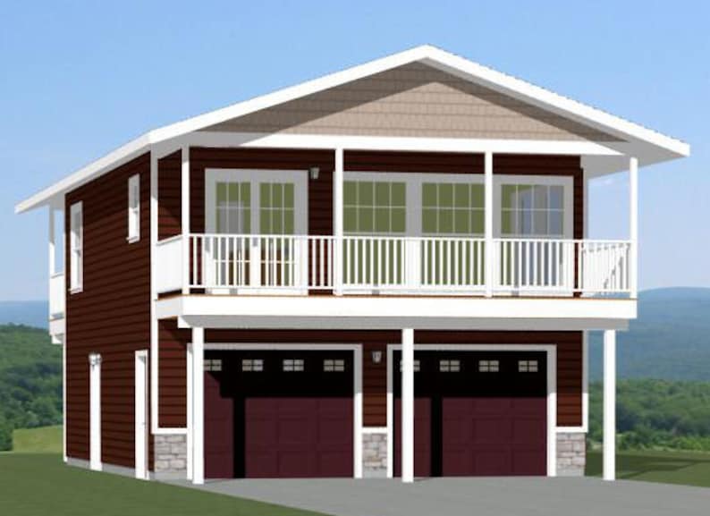 24x32 House -- 1 Bedroom 1.5 Bath -- 830 Sq Ft -- PDF Floor Plan ...