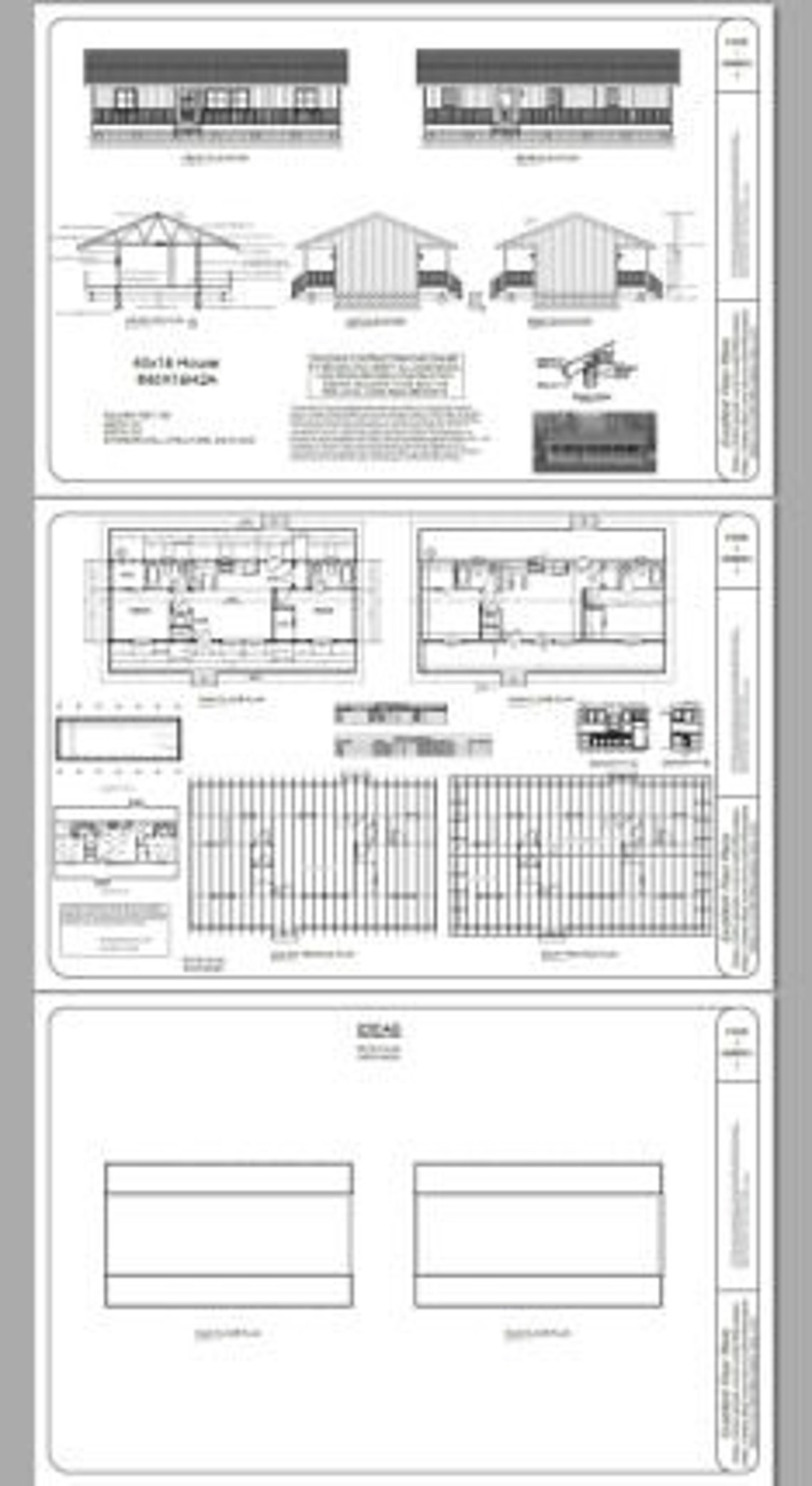 48x16 House 2-bedroom 2-bath 768 Sq Ft PDF Floor Plan Instant Download ...