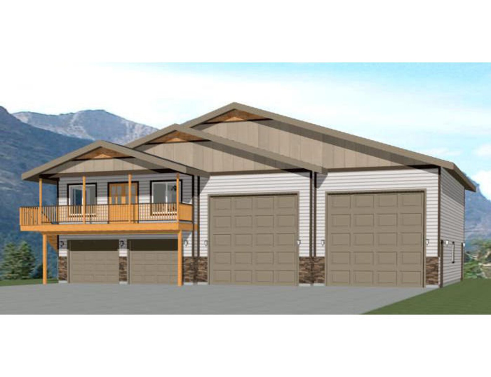 60x50 House -- 3-bedroom 3.5-bath -- 1,637 Sq Ft -- PDF Floor Plan ...
