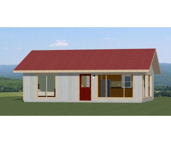 30x24 House 1-bedroom 1-bath 720 Sq Ft PDF Floor Plan Instant Download ...