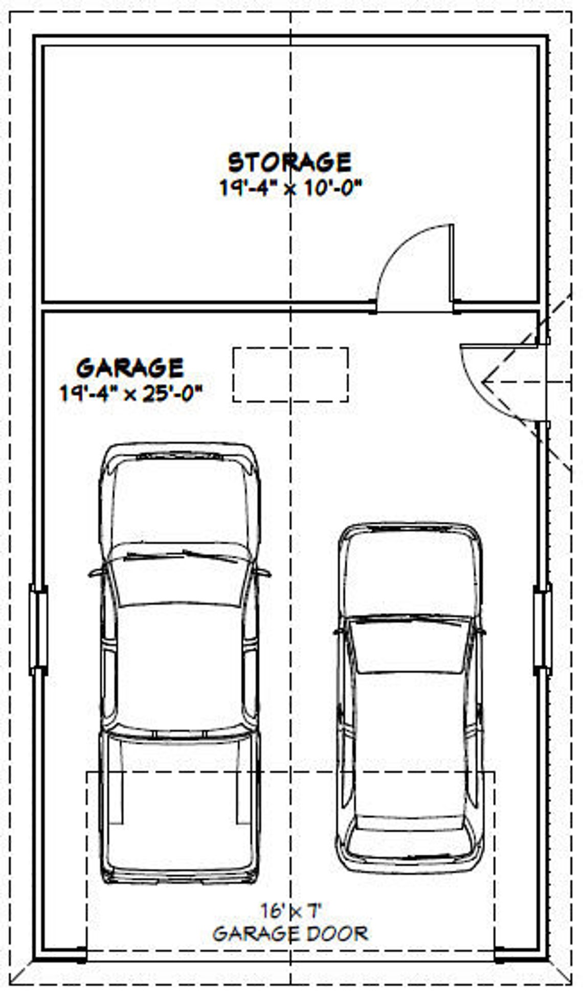 20x36 2-car Garages 1128 Sq Ft 8ft Walls PDF Floor - Etsy