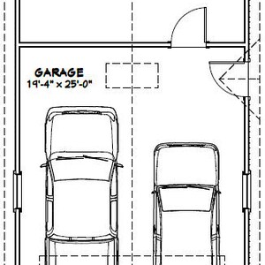 20x36 2-car Garages -- 1,128 Sq Ft -- 8ft Walls -- PDF Floor Plan ...