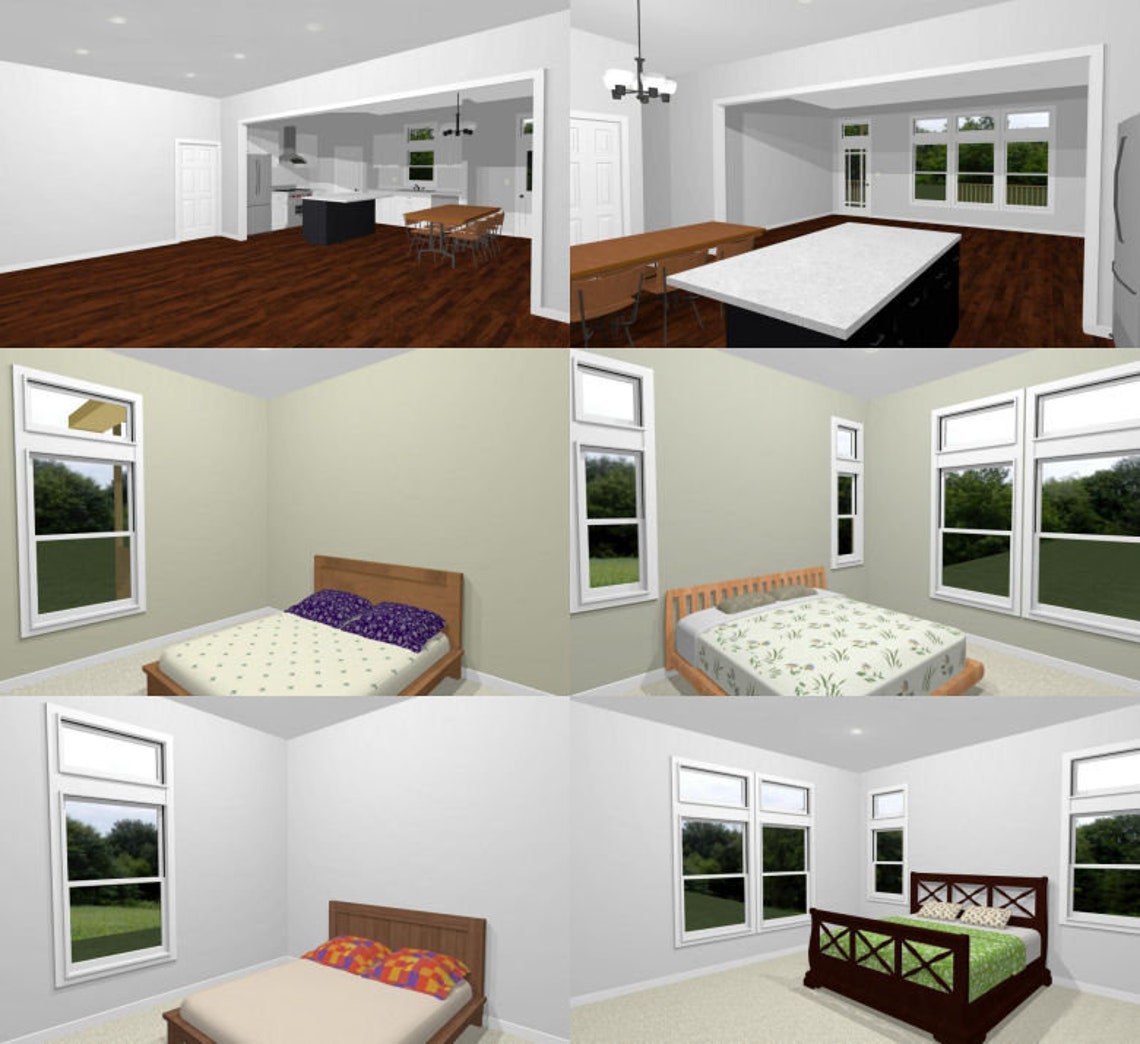 60x30 House -- 4-bedroom 3-bath -- 1,800 Sq Ft -- PDF Floor Plan ...