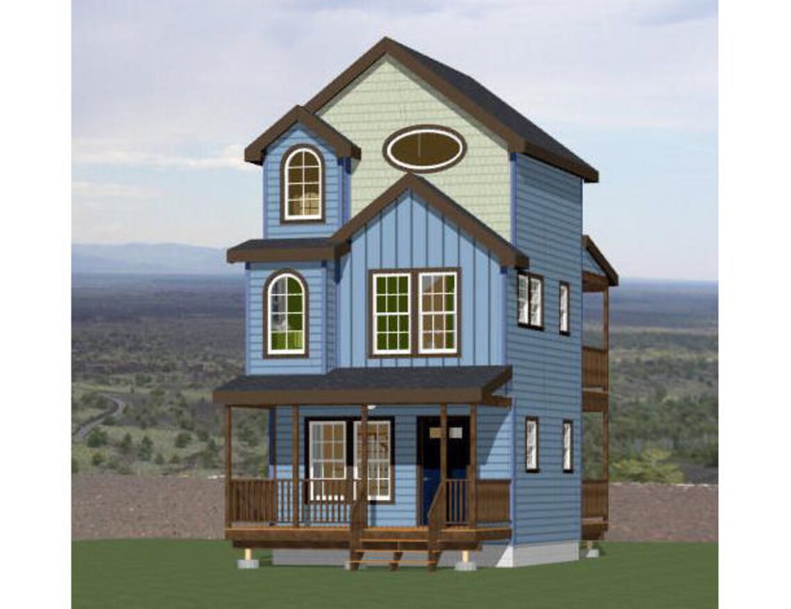 16x16 House 2-bedroom 2.5-bath 697 Sq Ft PDF Floor - Etsy Canada
