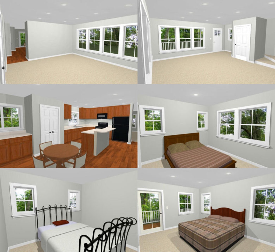 20x42 House 3 Bedroom 2.5 Bath 1,550 Sq Ft PDF Floor Plan Instant ...