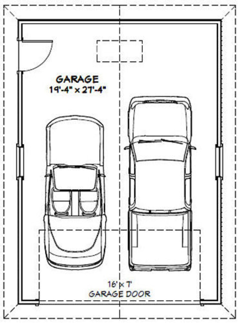 20x28 2-car Garages -- 560 Sq Ft -- 9ft Walls -- PDF Floor Plan ...
