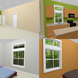 26x34 House -- 2-bedroom 1-bath -- 884 Sq Ft -- PDF Floor Plan ...