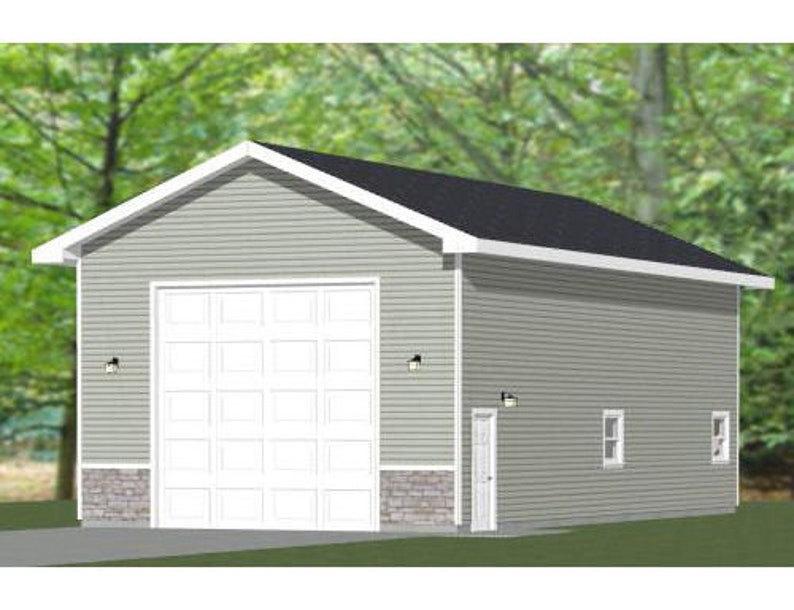 24x48 1-RV Garage -- 1,152 Sq Ft -- PDF Floor Plan -- Instant Download ...