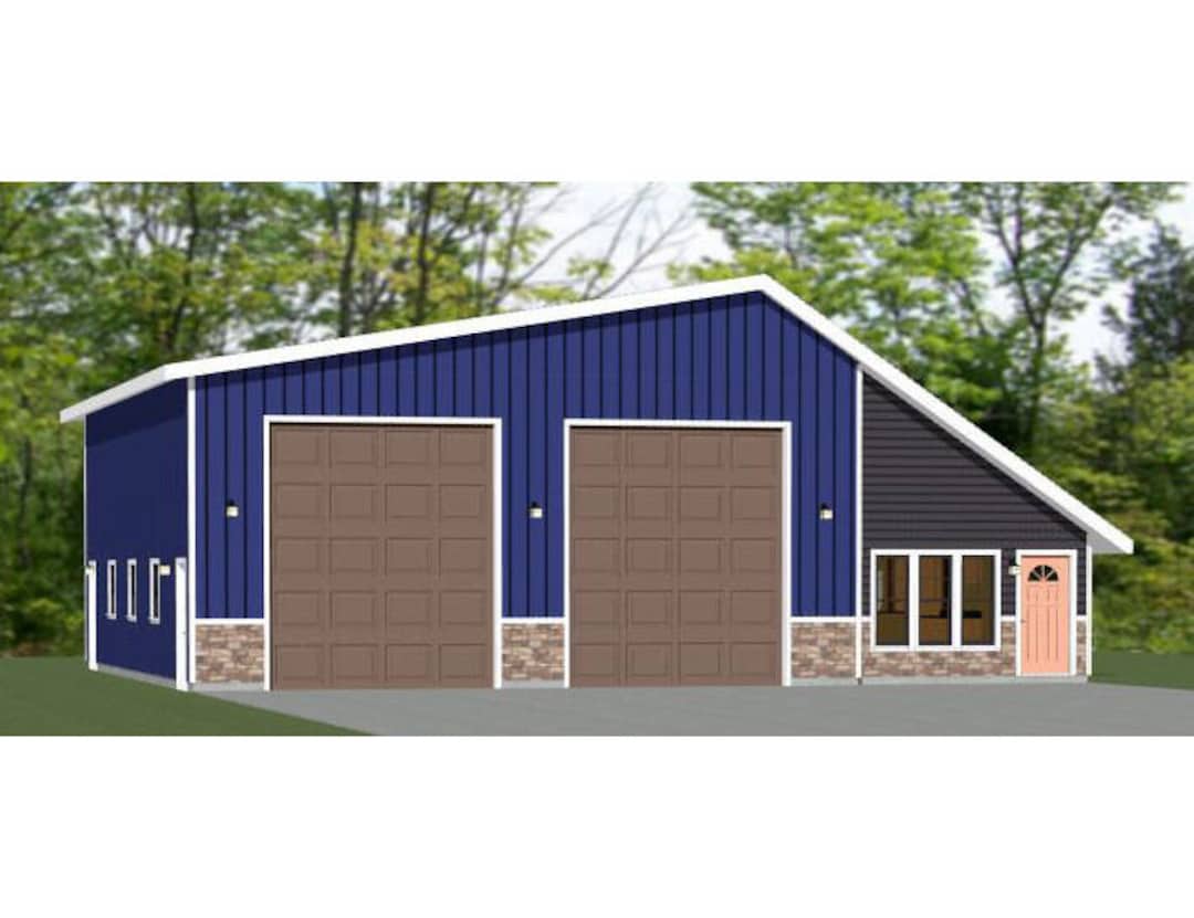 50x48 2 RV Garage -- 1 Br 1 Ba -- PDF Floor Plan -- 2,374 Sq Ft ...