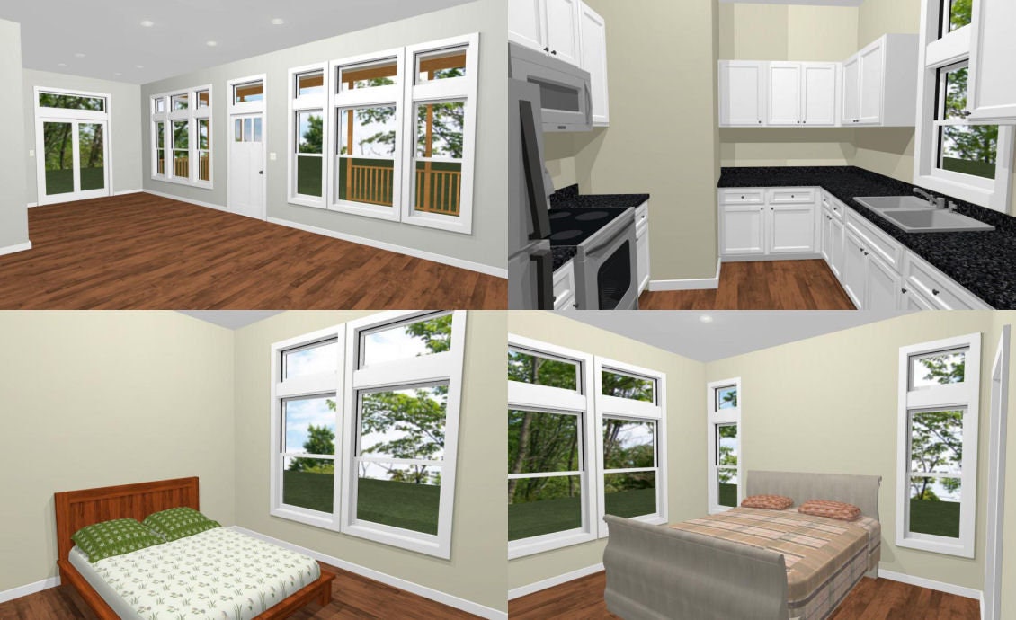 28x40 House -- 2-bedroom 2-bath -- 1,120 Sq Ft -- PDF Floor Plan ...