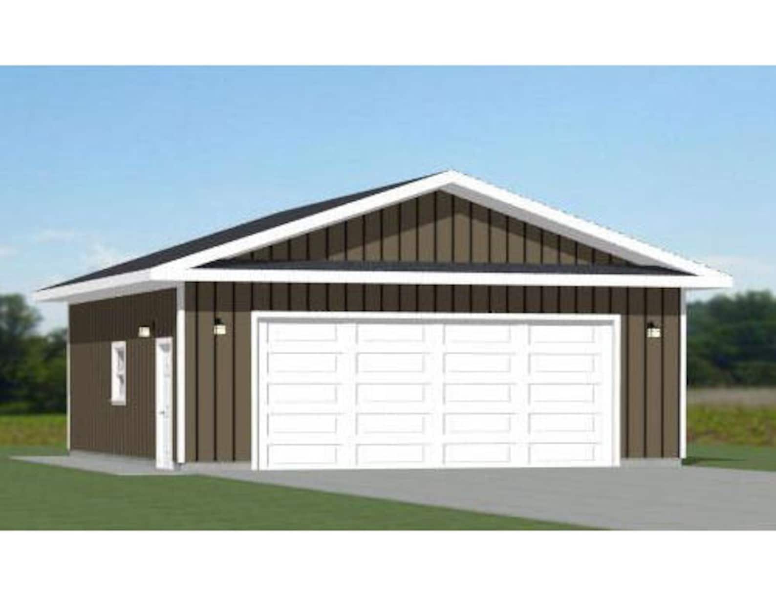 28x30 2-car Garage -- 840 Sq Ft -- PDF Floor Plan -- Instant Download ...