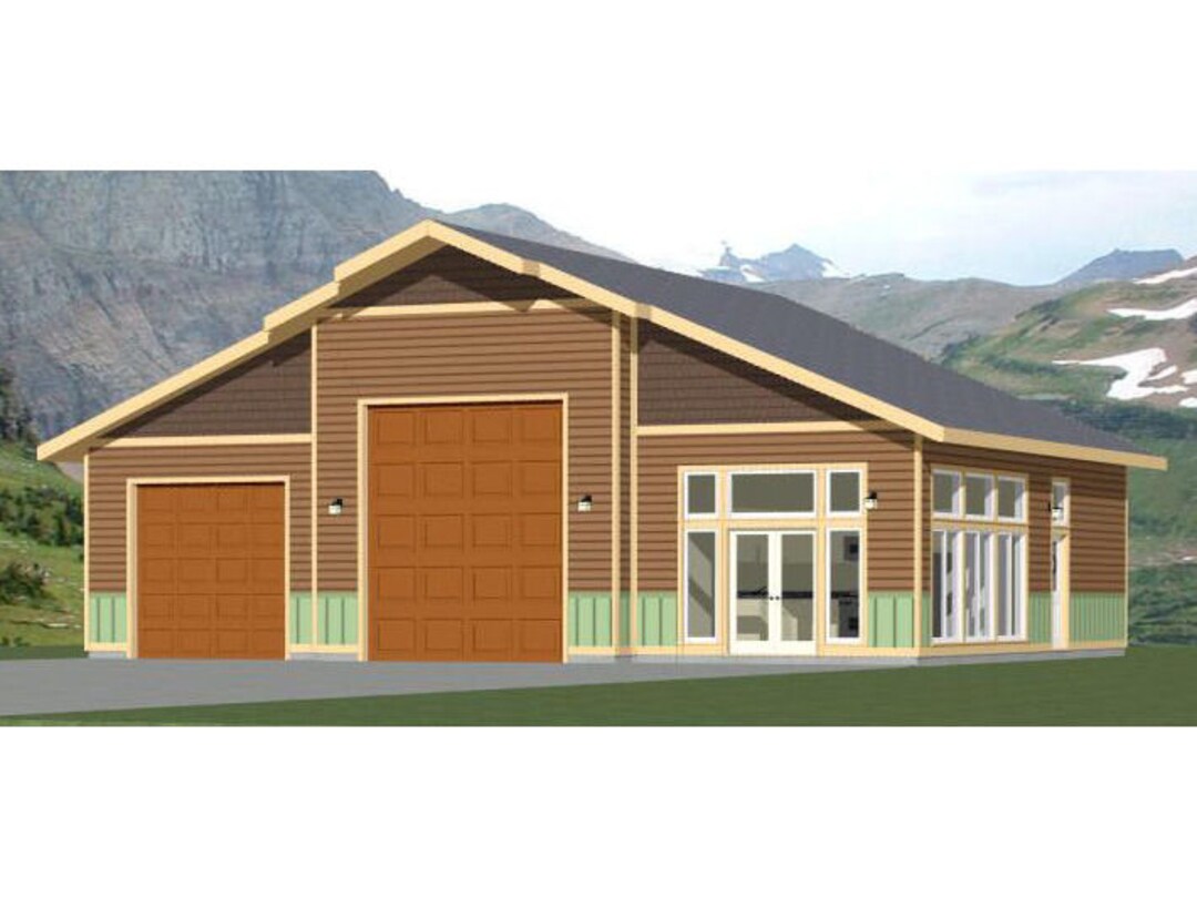 50x42 Garage -- 1 BR 1 BA -- PDF Floor Plan -- 1,973 Sq Ft -- Instant ...