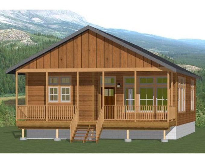 30x26 House -- 2-bedroom 1-bath -- 780 Sq Ft -- PDF Floor Plan ...