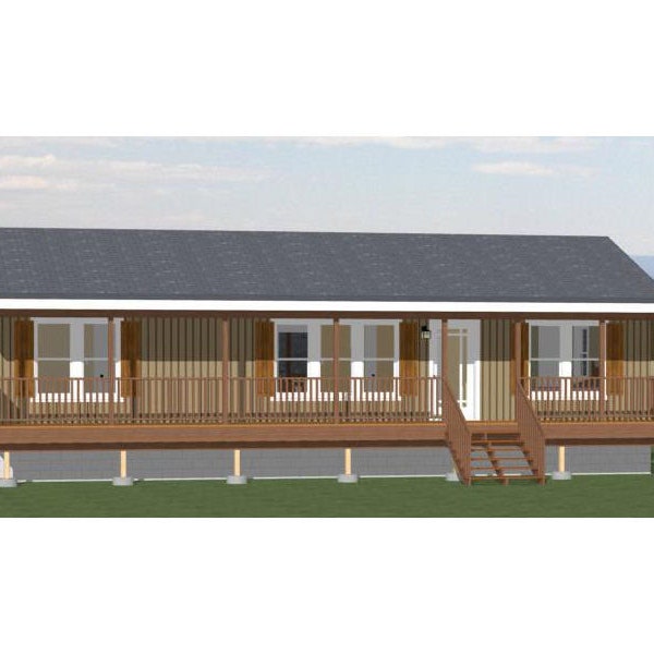 46x30 House 3-bedroom 2-bath 1,338 Sq Ft PDF Floor Plan Instant ...