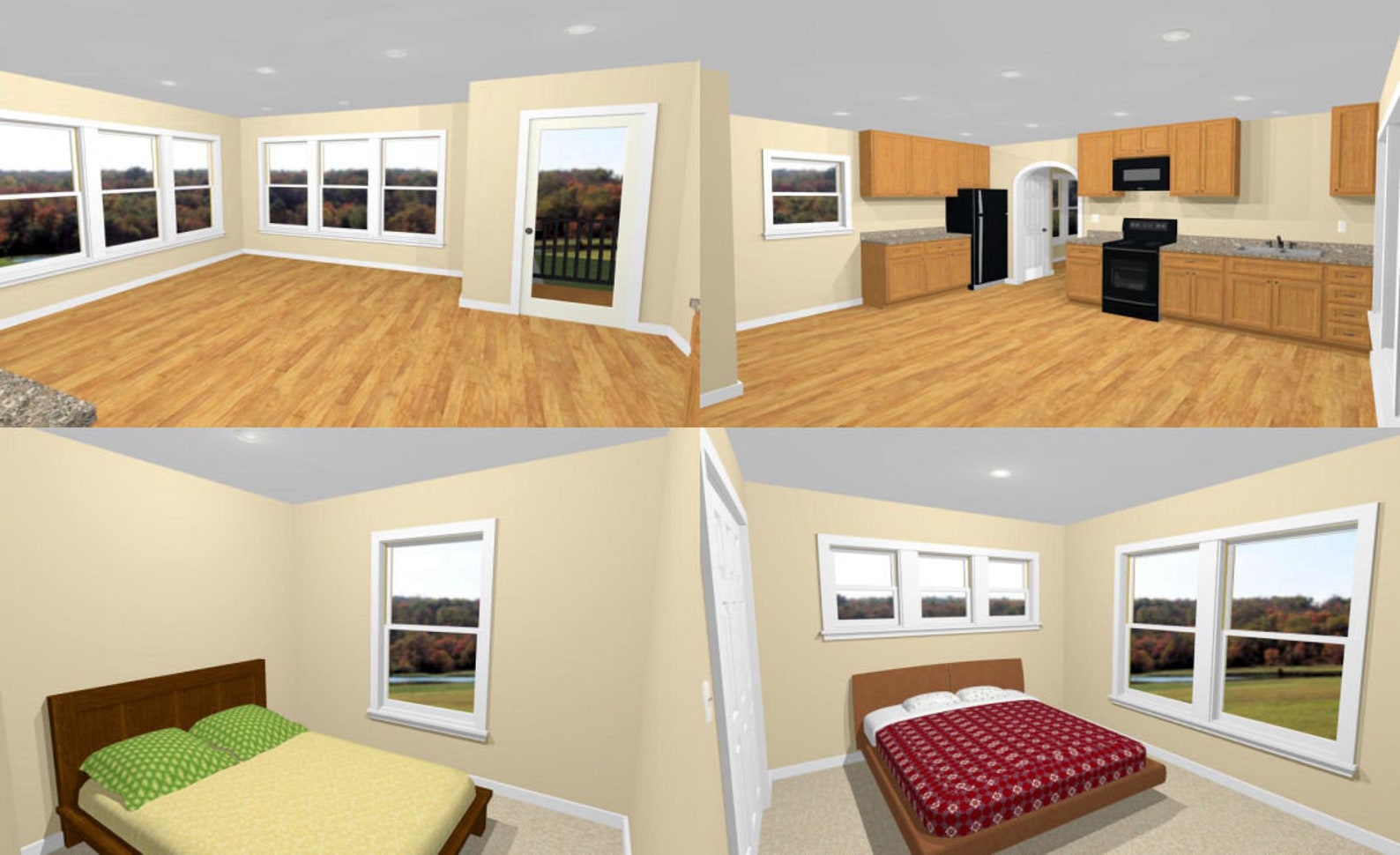 20x42 House -- 2 Bedroom 1.5 Bath -- 1,153 Sq Ft -- PDF Floor Plan ...