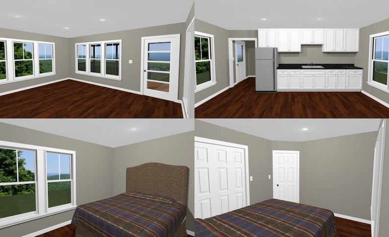 18x30 House -- 1-bedroom 1-bath -- 540 Sq Ft -- PDF Floor Plan ...
