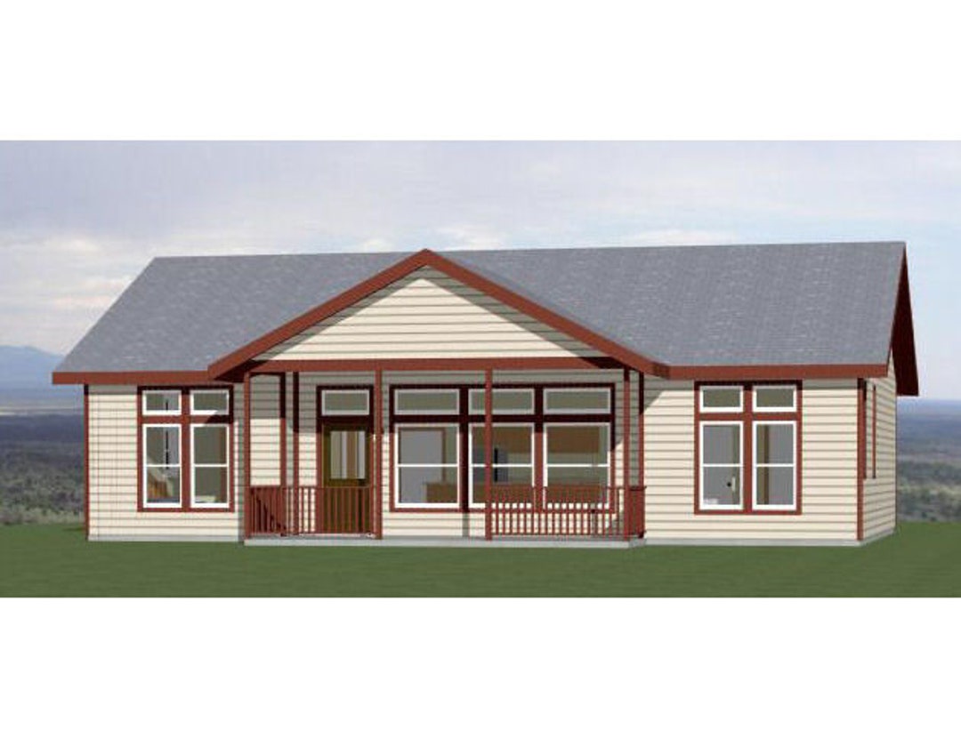 46x30 House -- 3-bedroom 2-bath -- 1,338 Sq Ft -- PDF Floor Plan ...