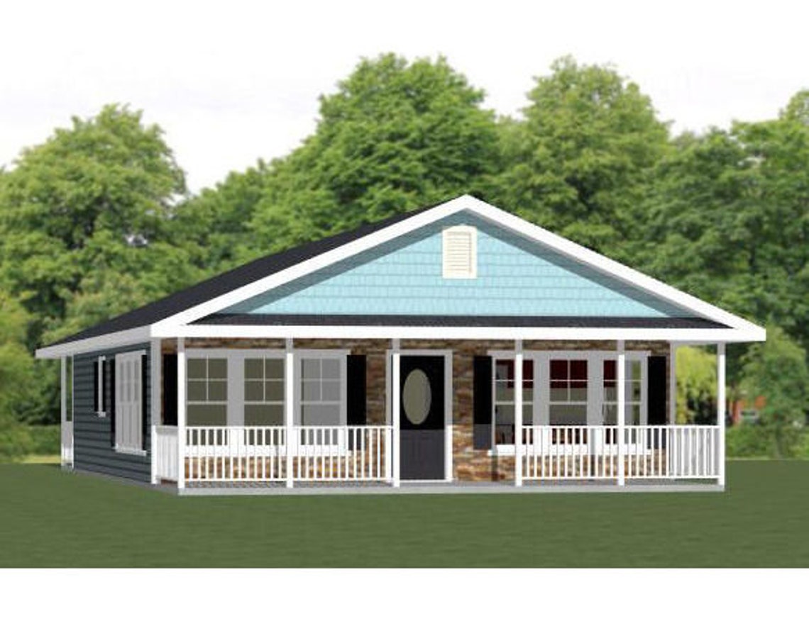 28x36 House 2-bedroom 2-bath 1008 Sq Ft PDF Floor - Etsy