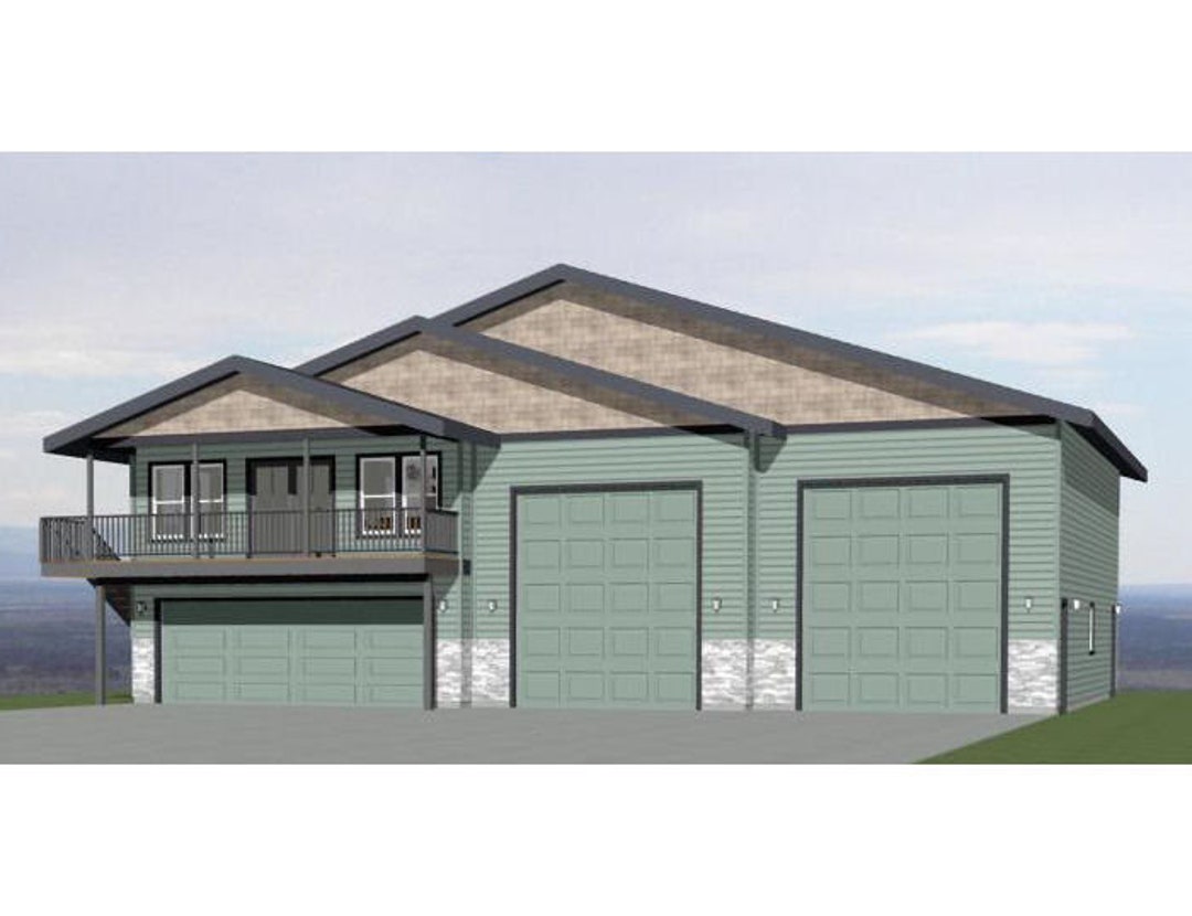 60x50 House -- 3-bedroom 2.5-bath -- 1,648 Sq Ft -- PDF Floor Plan ...