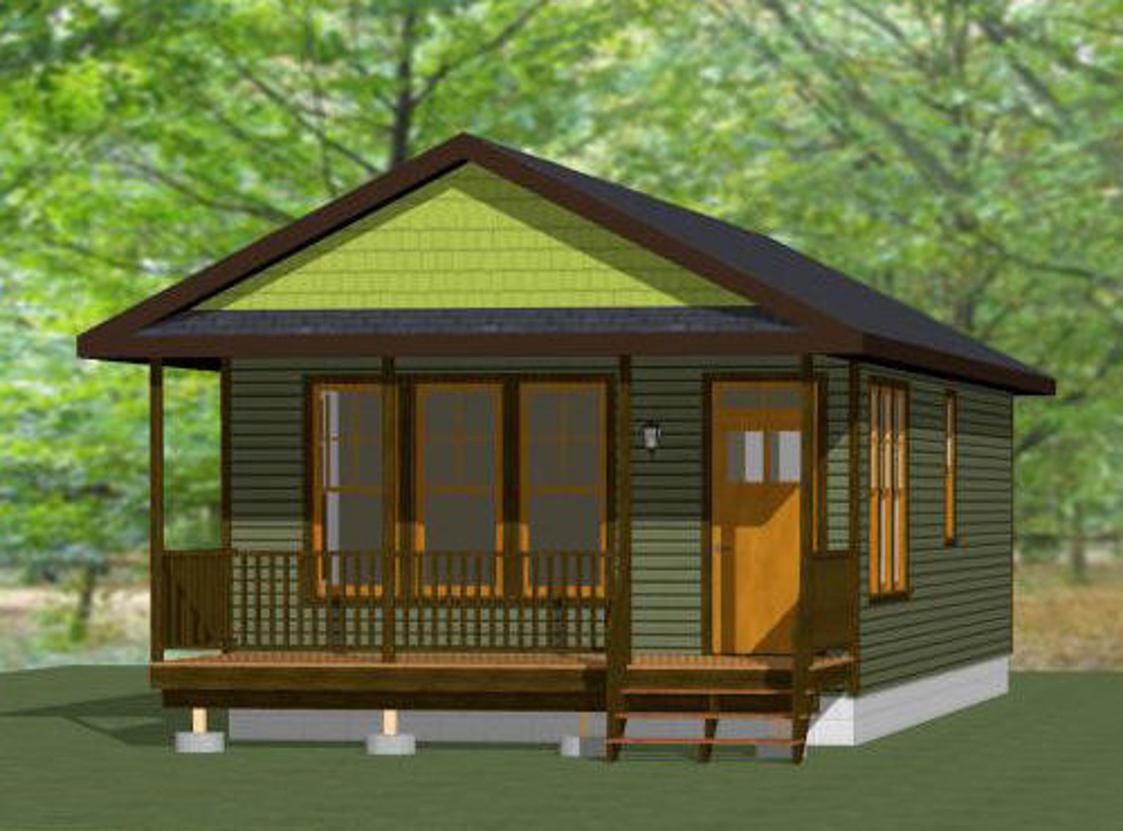 18x40 House -- 2-bedroom 1-bath -- 720 Sq Ft -- PDF Floor Plan ...