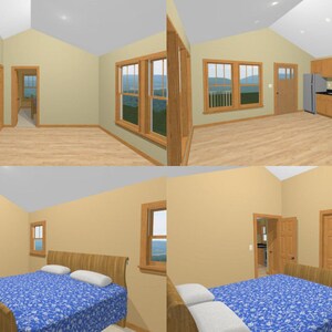 16x32 House -- 1-bedroom 1-bath -- 511 Sq Ft -- PDF Floor Plan ...