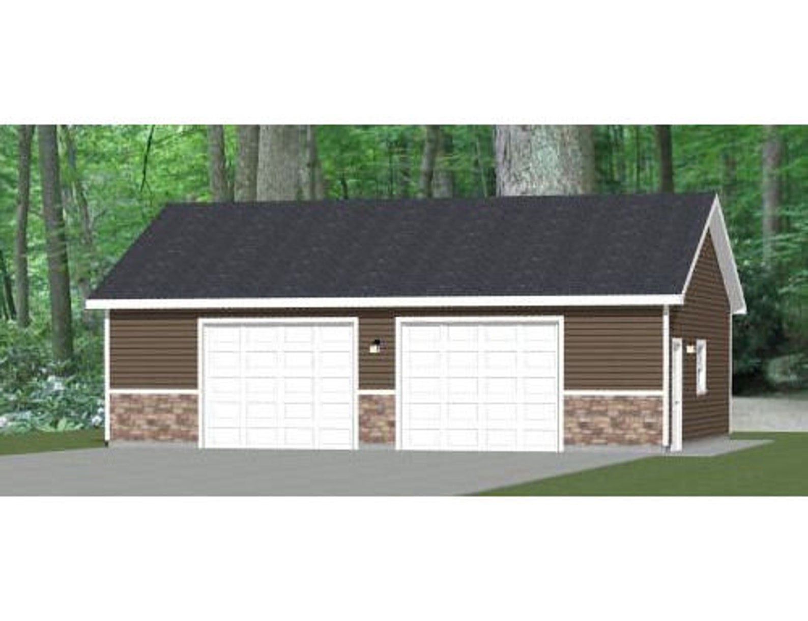 36x26 2-car Garage -- 936 Sq Ft -- PDF Floor Plan -- Instant Download ...