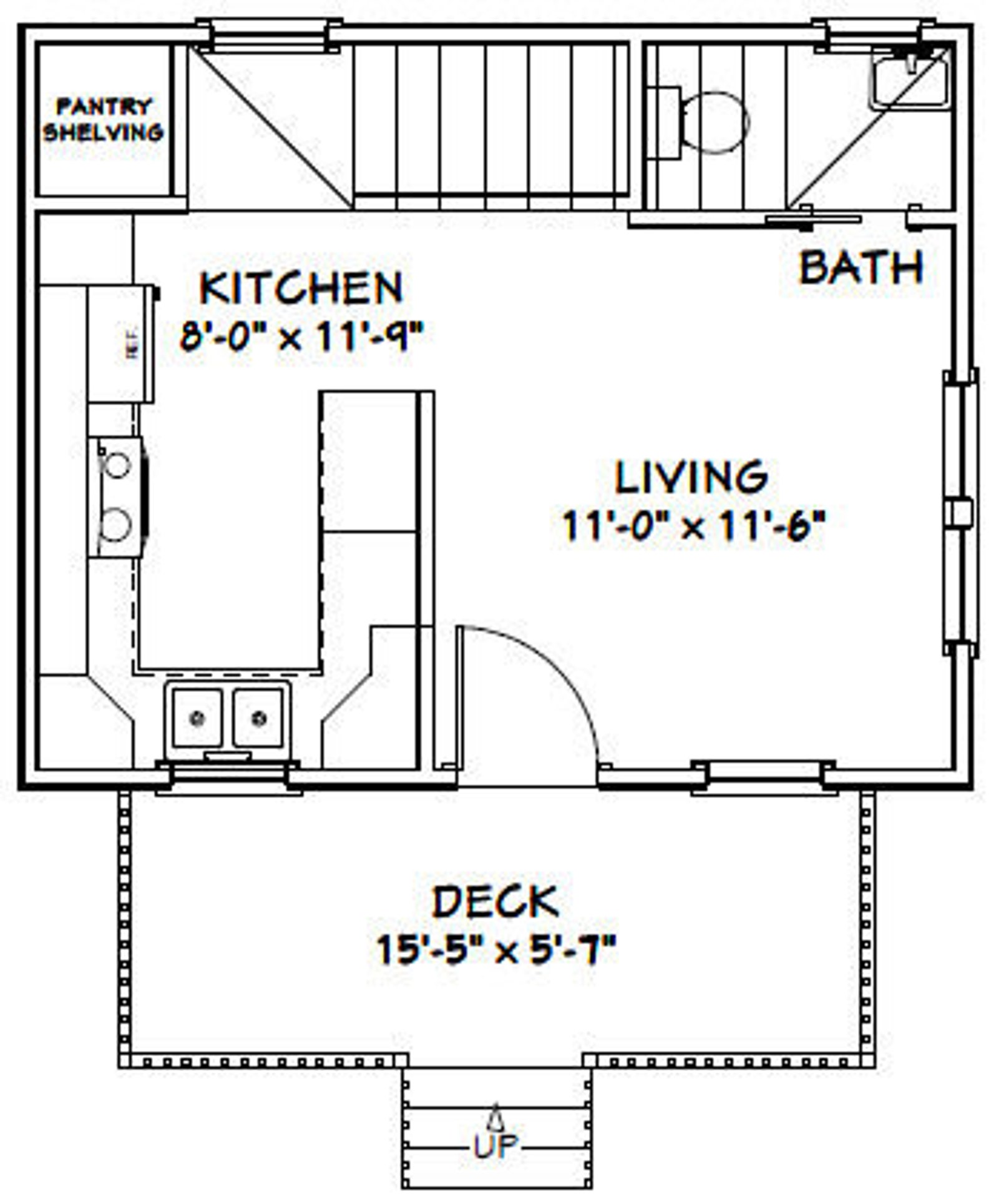 20x16 House 1-bedroom 1.5-bath 547 Sq Ft PDF Floor - Etsy