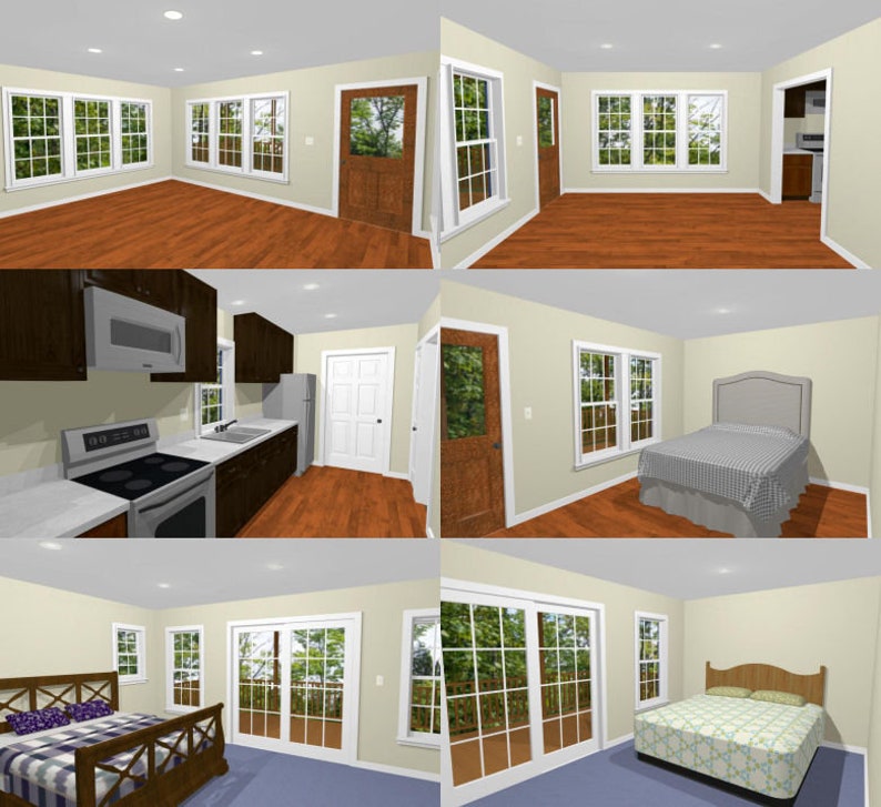 18x40 House -- 3-bedroom 2-bath -- 1,292 Sq Ft -- PDF Floor Plan ...