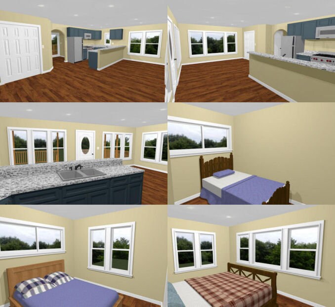 24x24 House -- 3 Bedroom 2 Bath -- 1,106 Sq Ft -- PDF Floor Plan ...