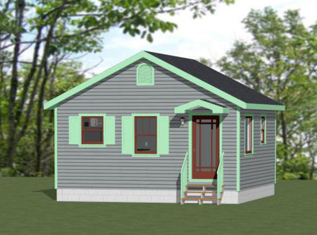 20x20 Tiny House -- 1-bedroom 1-bath -- 400 Sq Ft -- PDF Floor Plan ...