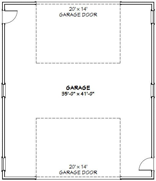 36x42 RV Garages -- 1,512 Sq Ft -- PDF Floor Plan -- Instant Download ...
