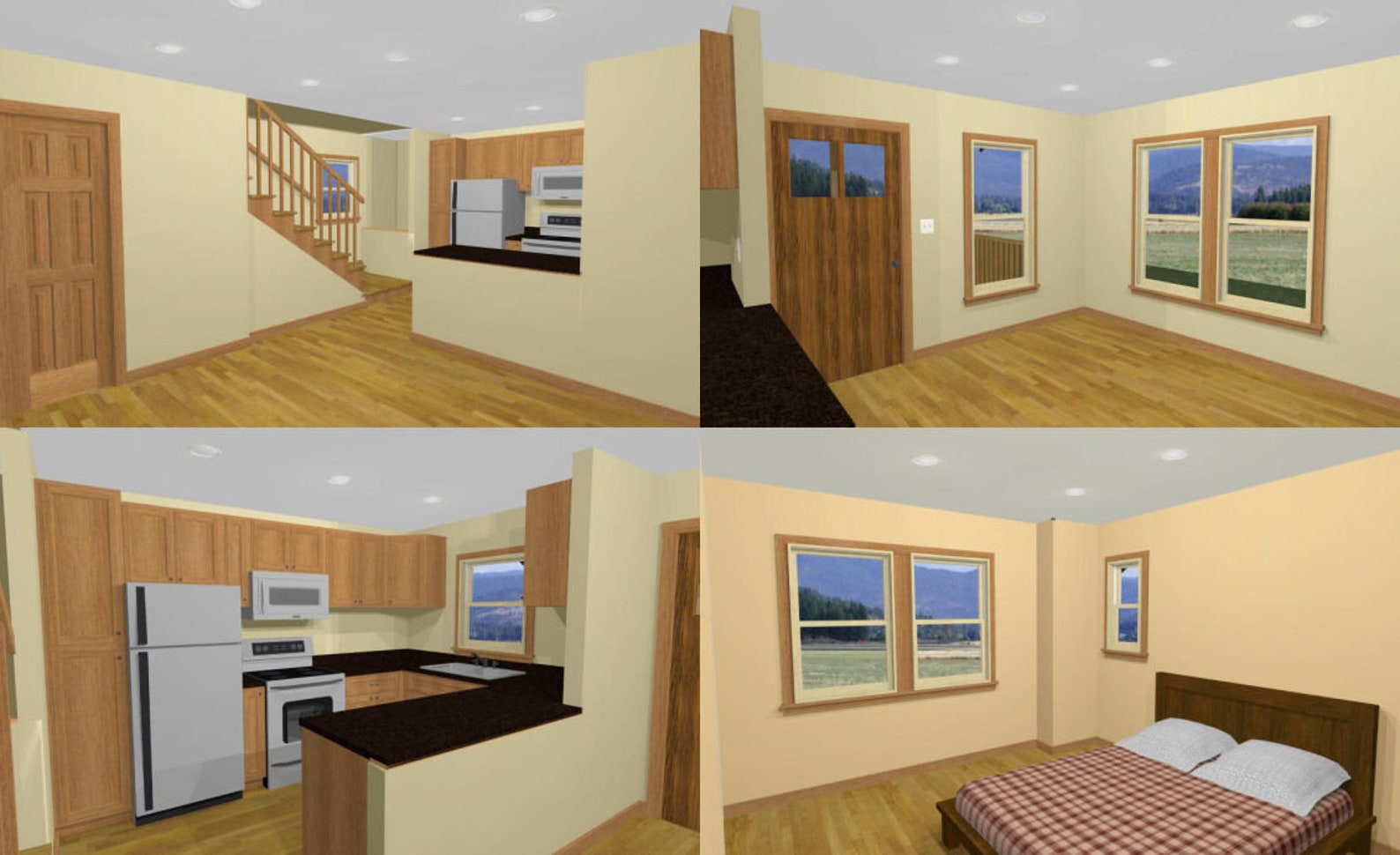 20x16 House 1-bedroom 1.5-bath 547 Sq Ft PDF Floor - Etsy Canada