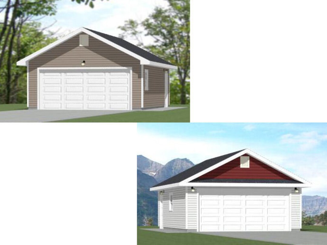 20x28 2-car Garages -- 560 Sq Ft -- 9ft Walls -- PDF Floor Plan ...