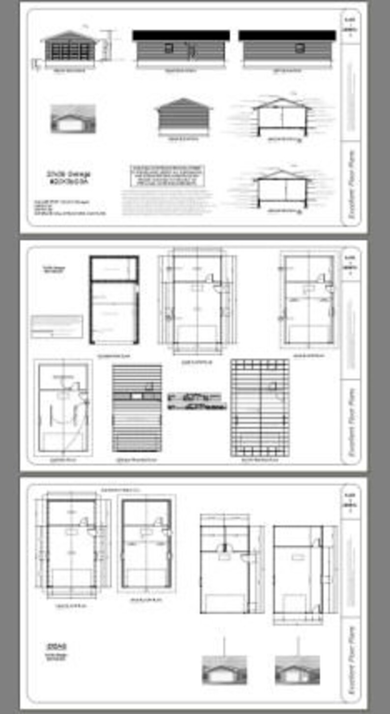 20x36 2-car Garages 720 Sq Ft 8ft Walls PDF Floor - Etsy