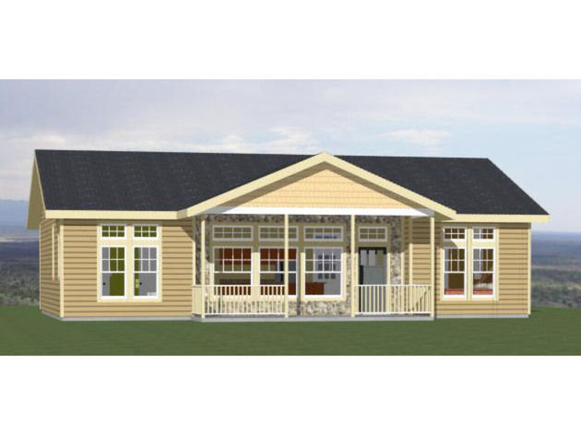 46x30 House -- 3-bedroom 2-bath -- 1,338 Sq Ft -- PDF Floor Plan ...