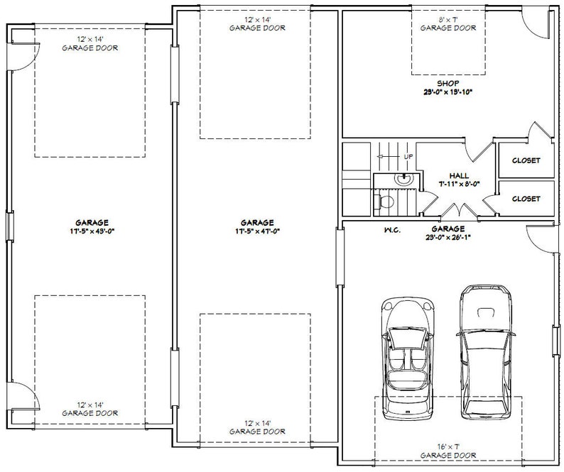 60x50 House -- 3-bedroom 2.5-bath -- 1,703 Sq Ft -- PDF Floor Plan ...