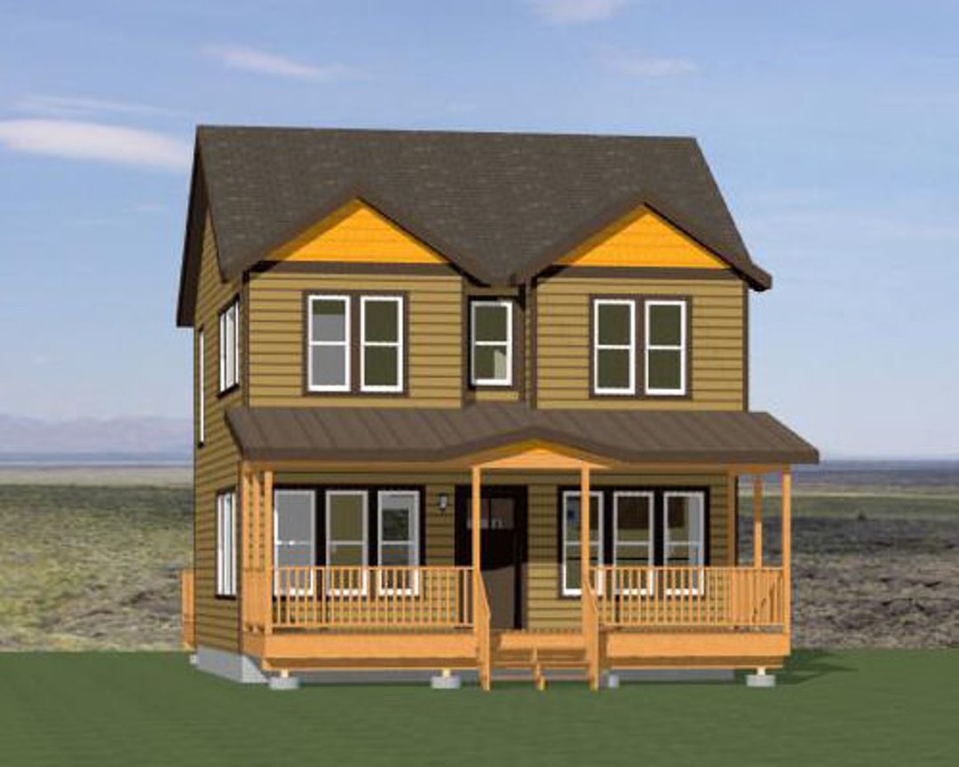 24x24 House -- 3 Bedroom 2 Bath -- 1,106 Sq Ft -- PDF Floor Plan ...