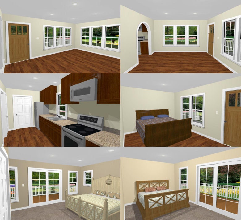 18x40 House -- 3-bedroom 2-bath -- 1,292 Sq Ft -- PDF Floor Plan ...