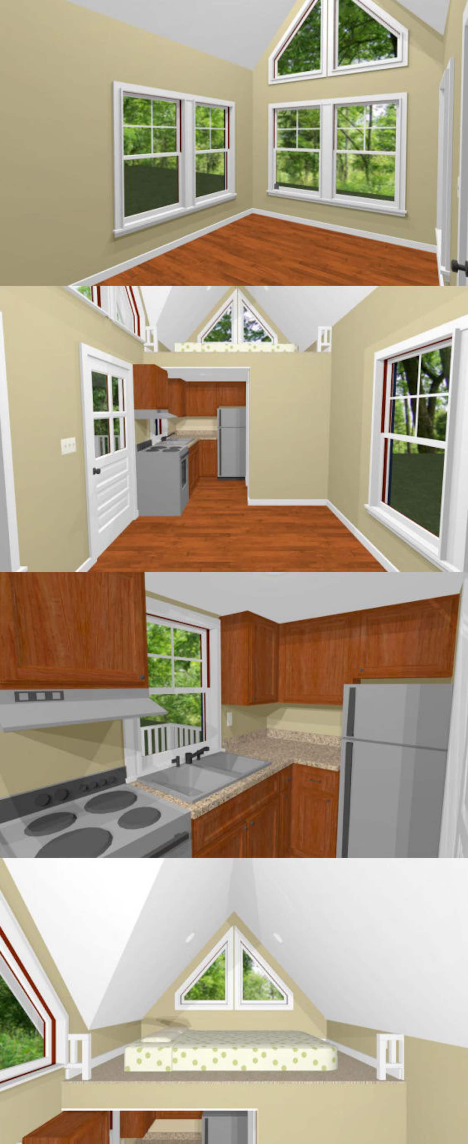 20x10 Tiny House -- 1-bedroom 1-bath -- 266 Sq Ft -- PDF Floor Plan ...