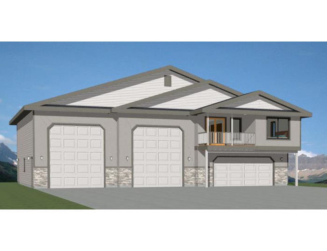 60x50 House -- 2-bedroom 2.5-bath -- 1,694 Sq Ft -- PDF Floor Plan ...