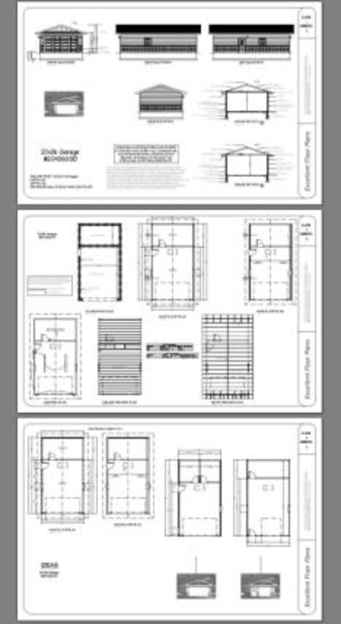 20x36 2-car Garages 720 Sq Ft 9ft Walls PDF Floor Plan Instant Download ...