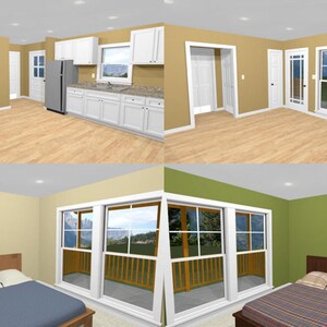48x16 House -- 2-bedroom 2-bath -- 768 Sq Ft -- PDF Floor Plan ...