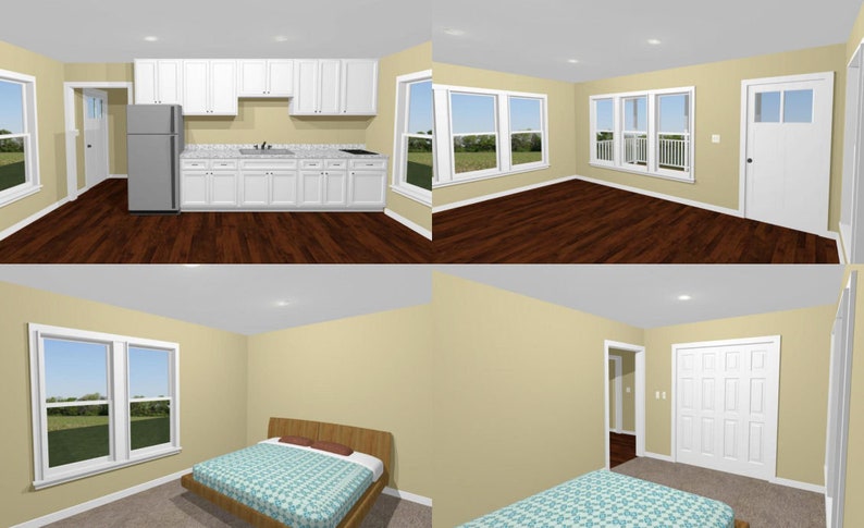 18x30 House -- 1-bedroom 1-bath -- 540 Sq Ft -- PDF Floor Plan ...
