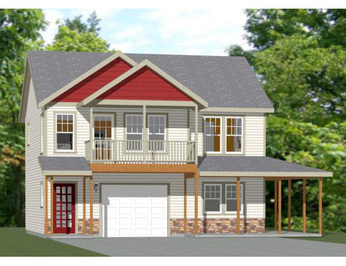 30x24 House 1-bedroom 1.5-bath 1029 Sq Ft PDF Floor - Etsy